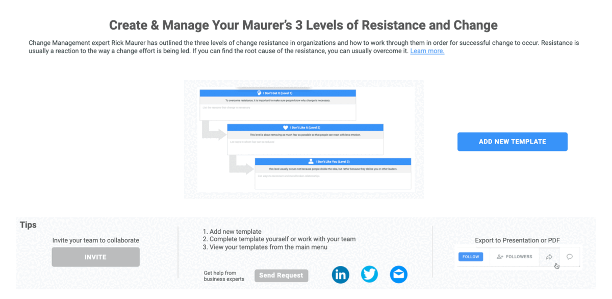 Maurer’s 3 Levels of Change Resistance Template – Change Management ...